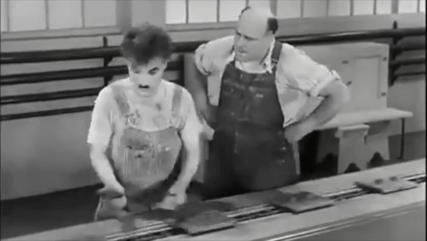 Charlie Chaplin Modern Times - Factory Scene - Langues Vivantes